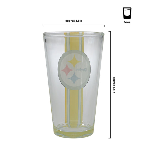 Pittsburgh Steelers NFL Team Stripe Pint Glass