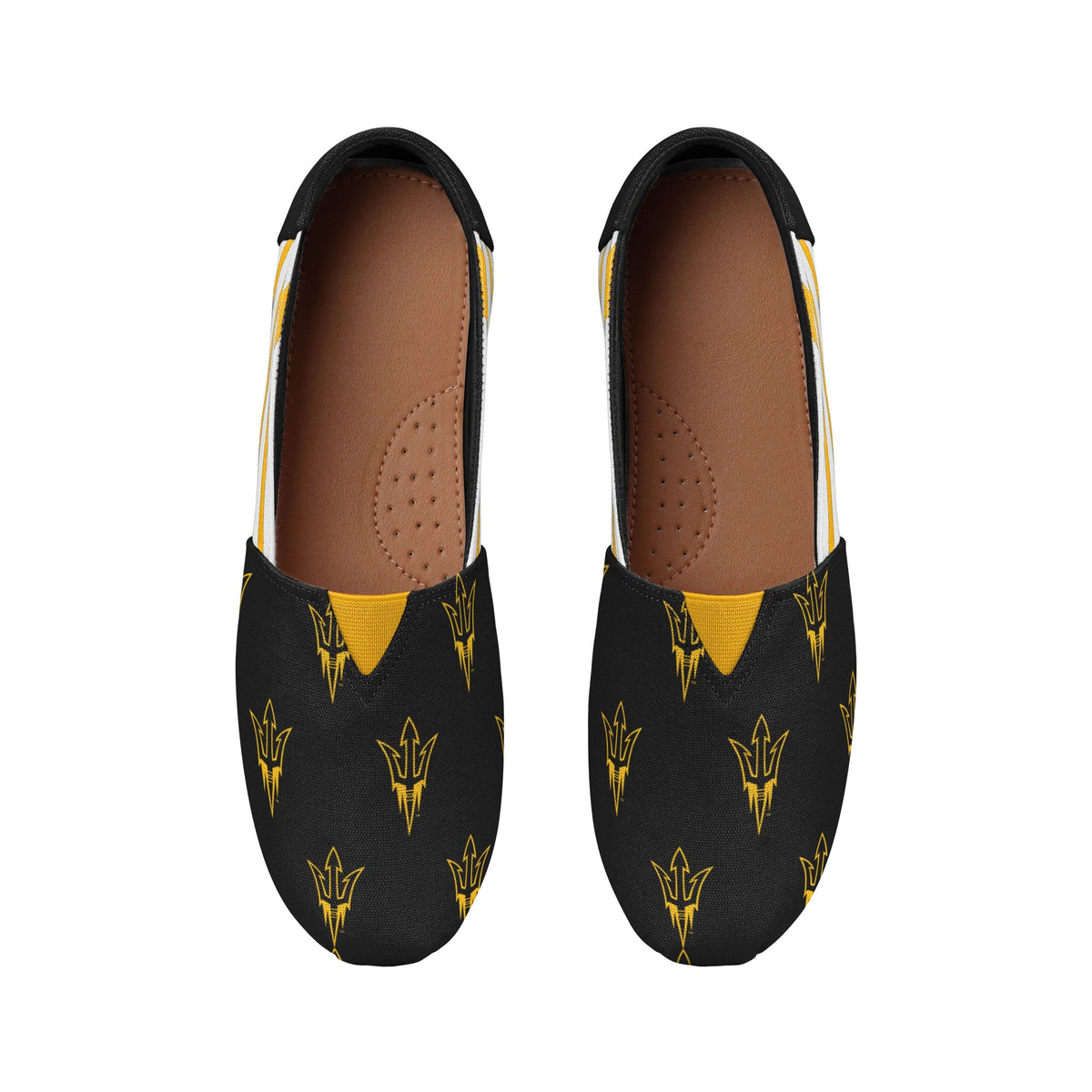Arizona State Sun Devils NCAA Womens Stripe Canvas Shoes