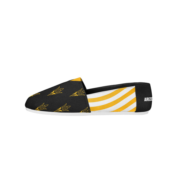 Arizona State Sun Devils NCAA Womens Stripe Canvas Shoes