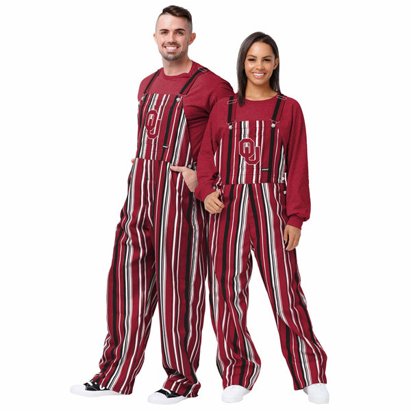 Oklahoma Sooners NCAA Mens Hyper Stripe Bib Overalls