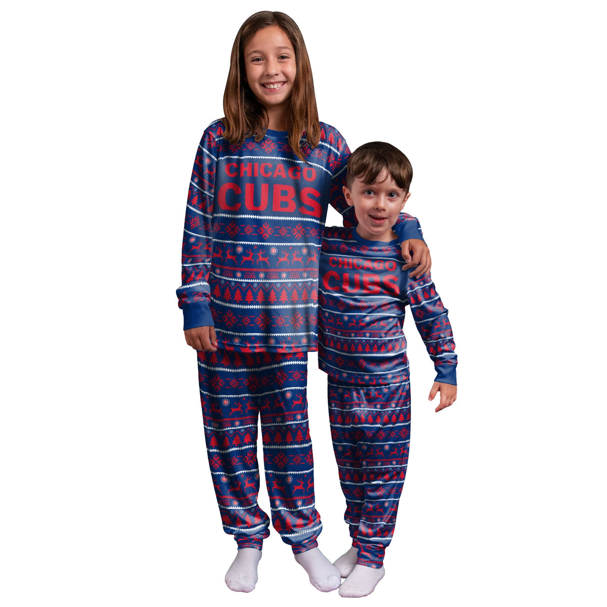 Chicago Cubs MLB Family Holiday Pajamas