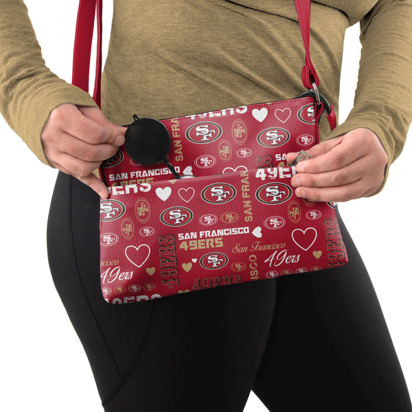 San Francisco 49ers NFL Logo Love Crossbody Purse