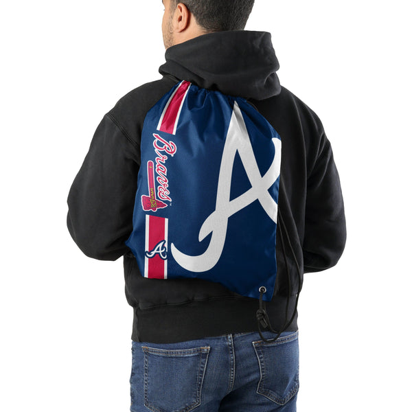 Atlanta Braves MLB Big Logo Drawstring Backpack