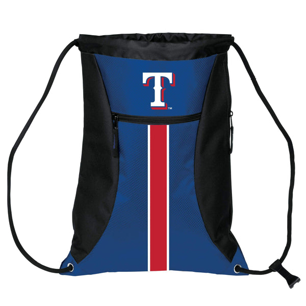 Texas Rangers MLB Big Stripe Zipper Drawstring Backpack