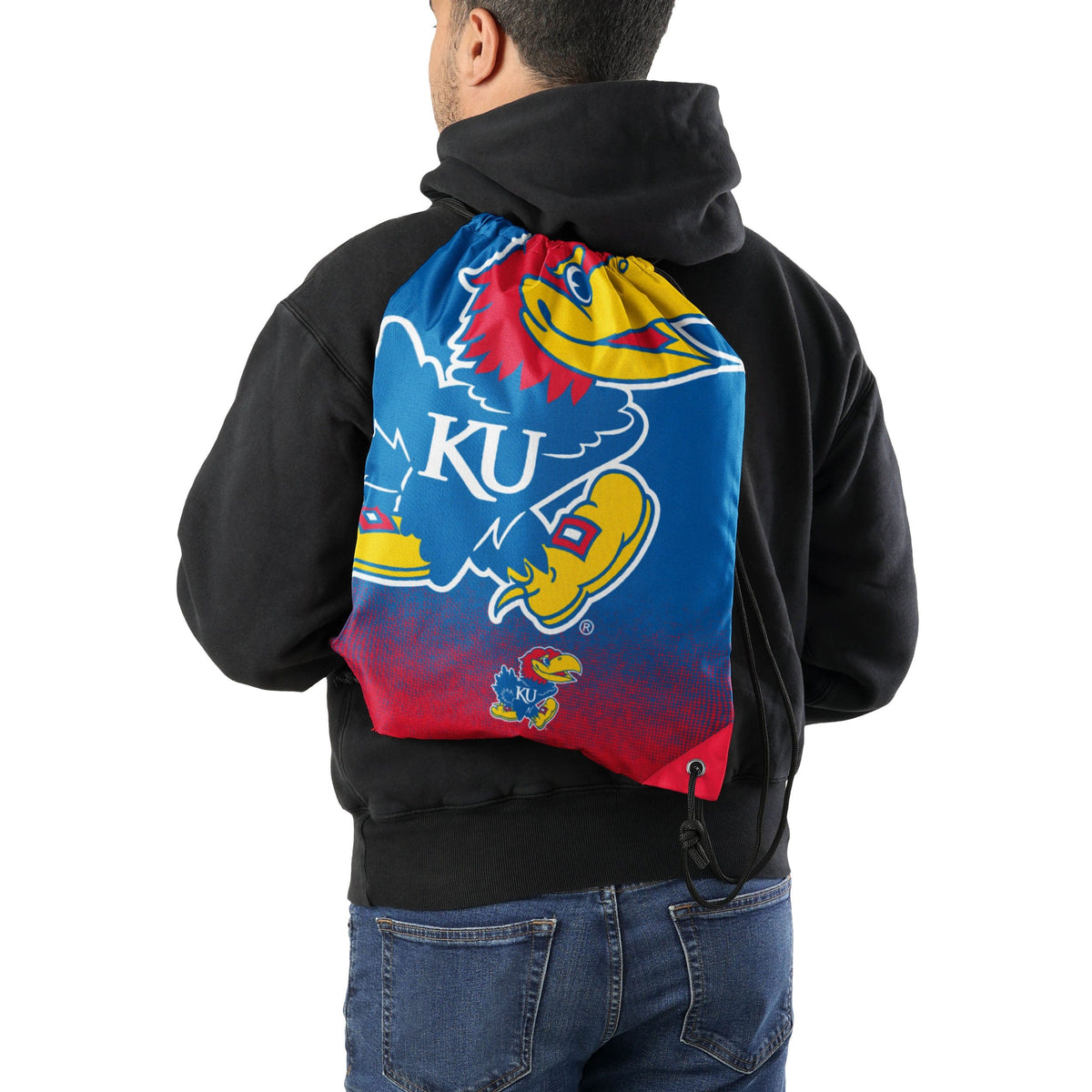 Kansas Jayhawks NCAA Gradient Drawstring Backpack