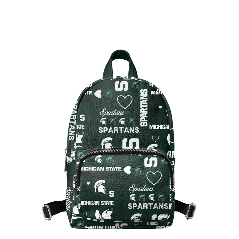 Michigan State Spartans NCAA Logo Love Mini Backpack