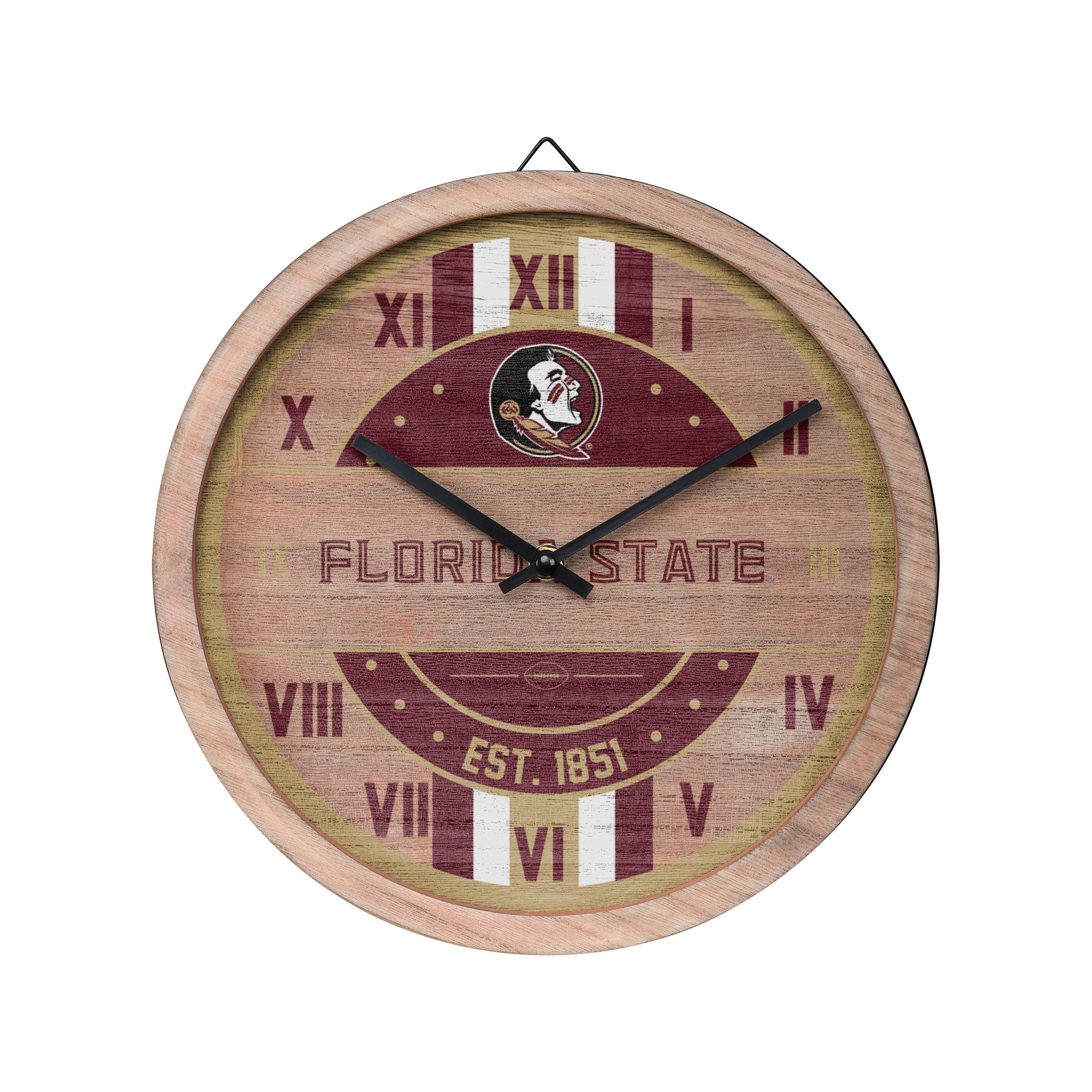 Florida State Seminoles NCAA Barrel Wall Clock