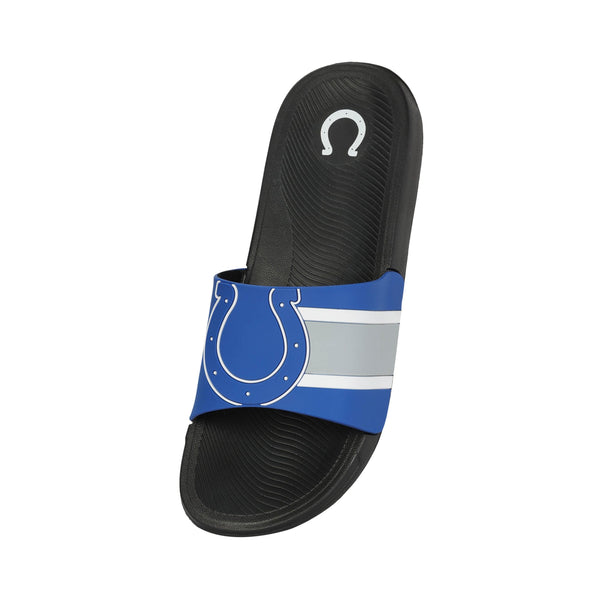 Indianapolis Colts NFL Mens Striped Big Logo Raised Slide