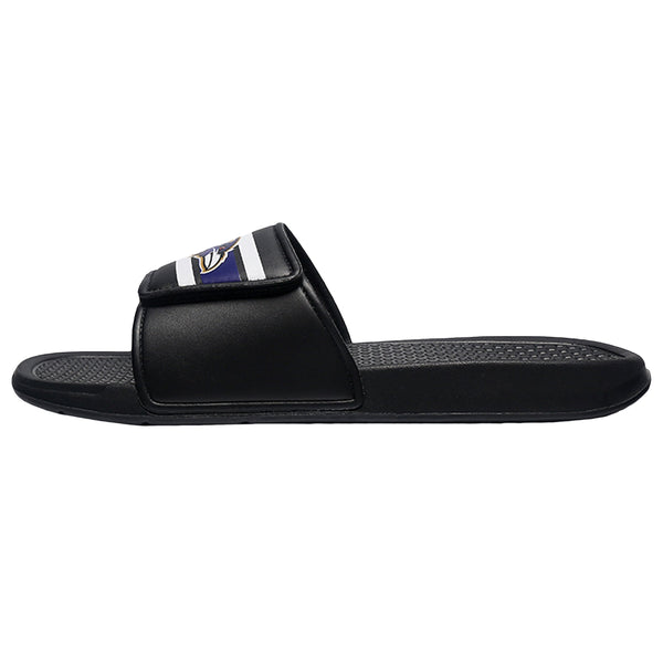 Baltimore Ravens NFL Mens Stripe Legacy Sport Slides