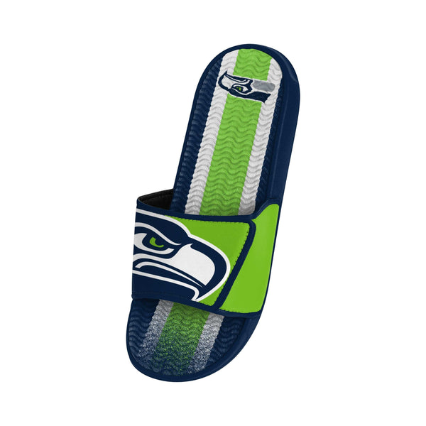 Seattle Seahawks NFL Mens Team Stripe Gel Slide