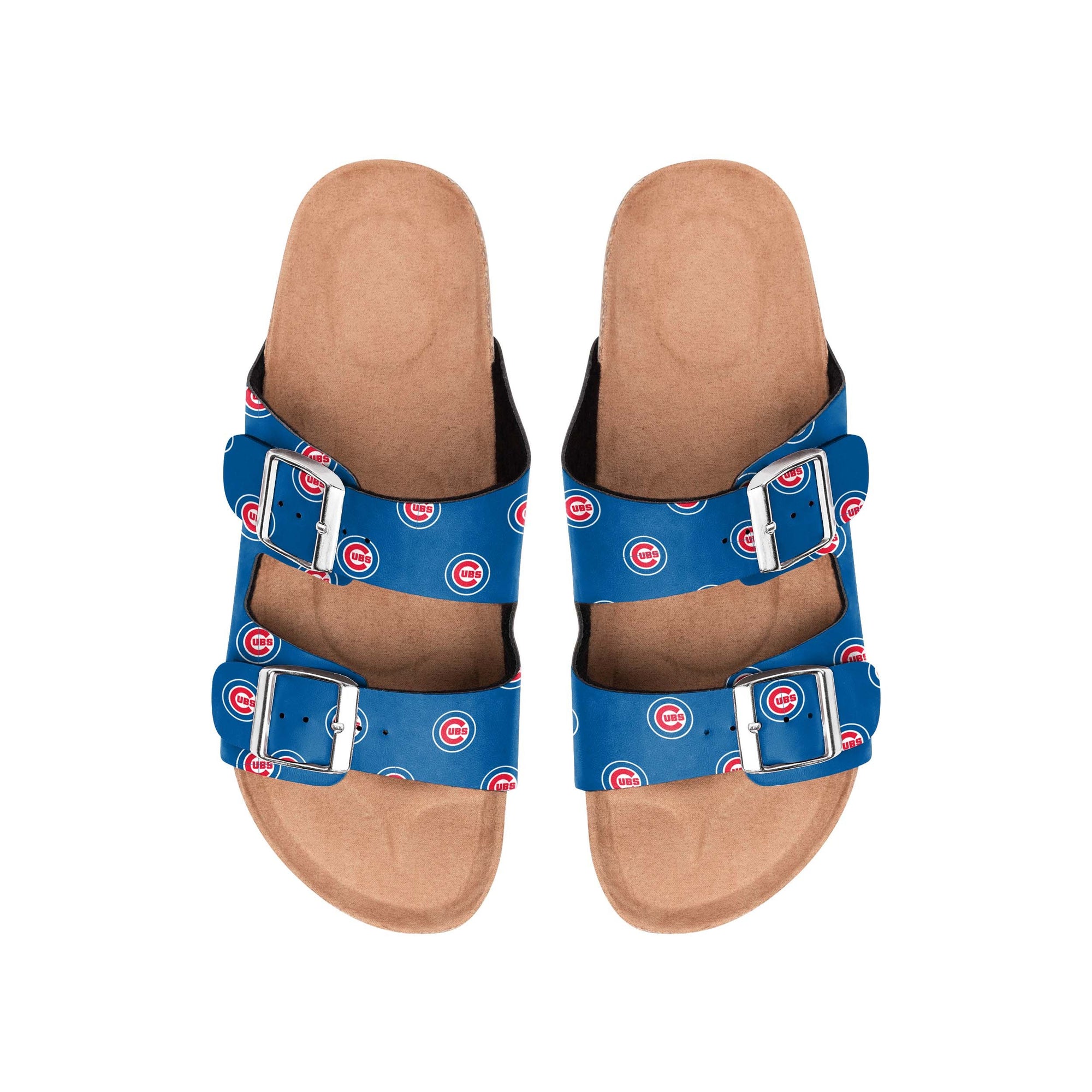 Chicago Cubs MLB Womens Team Logo Double Buckle Sandal
