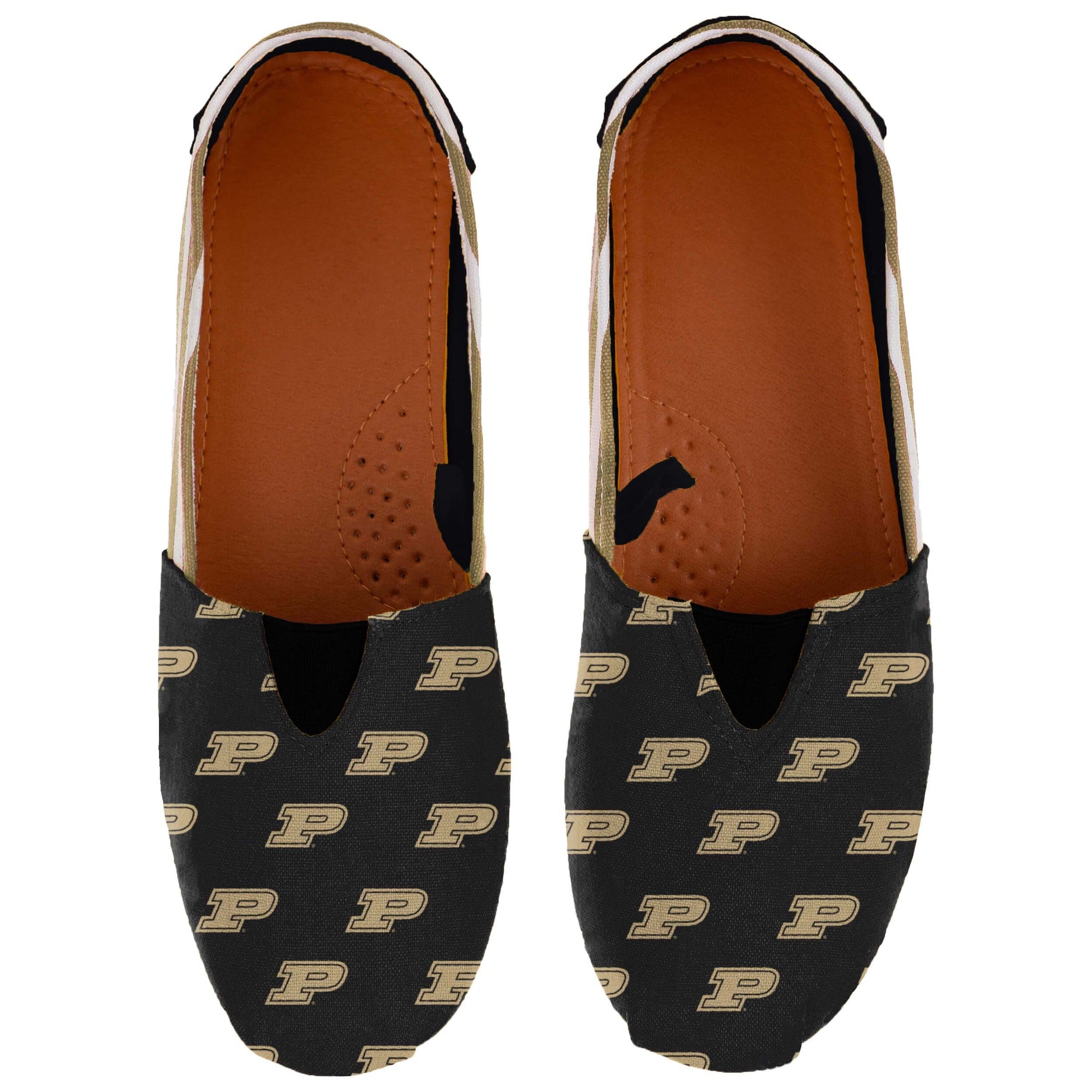 Purdue Boilermakers NCAA Womens Stripe Canvas Shoes