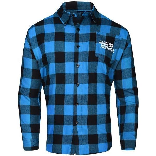 NFL Mens Officially Licensed Long Sleeve Large Check Flannel Shirts