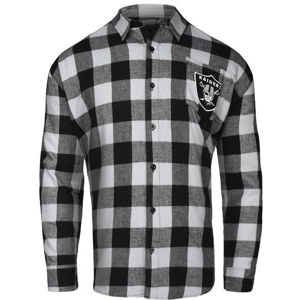NFL Mens Officially Licensed Long Sleeve Large Check Flannel Shirts