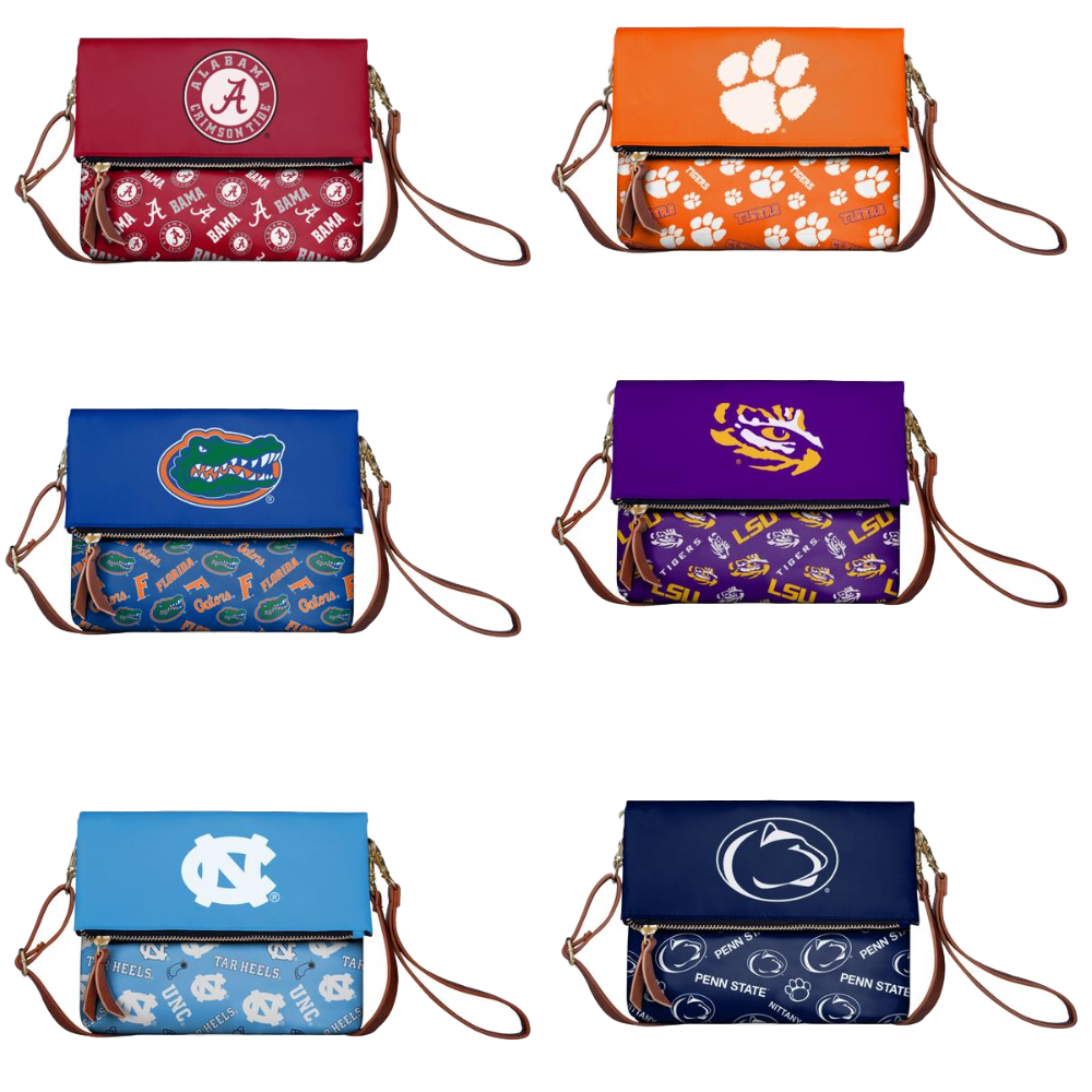 NCAA Printed Collection Foldover Tote Bag - Pick Your Team!