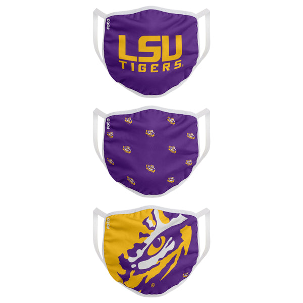 LSU Tigers NCAA 3 Pack Face Cover