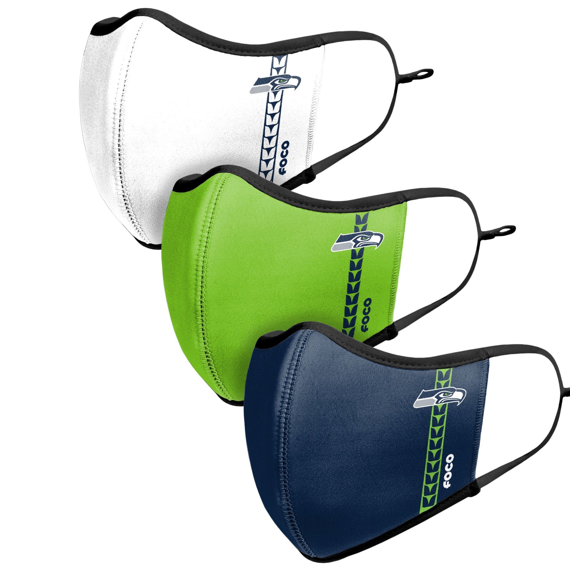Seattle Seahawks NFL Sport 3 Pack Face Cover