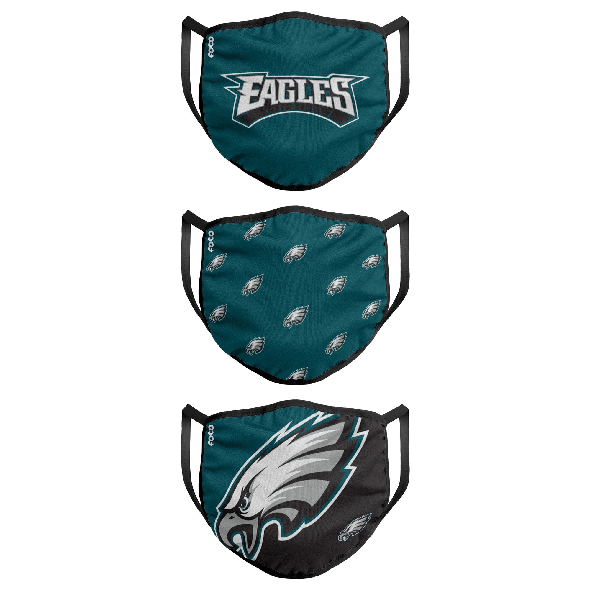 Philadelphia Eagles NFL 3 Pack Face Cover