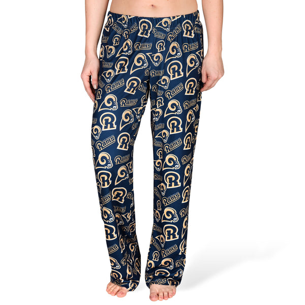 Los Angeles Rams NFL Womens Repeat Logo Print Polyester Sleepwear Pant