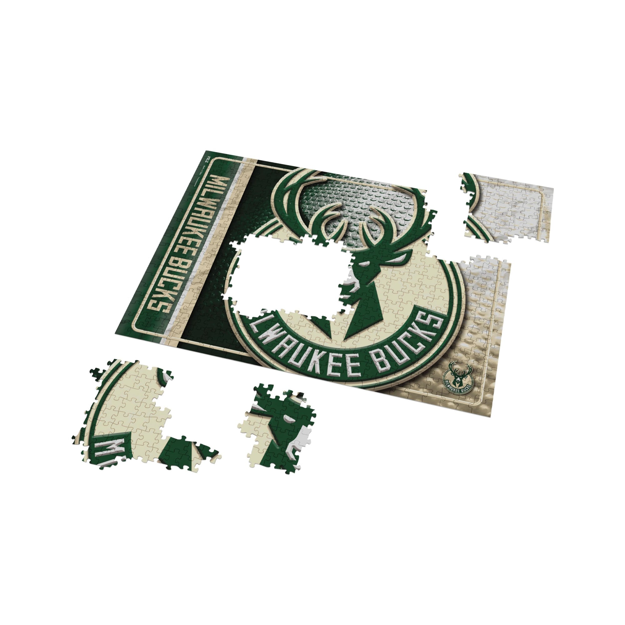 Milwaukee Bucks NBA Big Logo 500 Piece Jigsaw Puzzle PZLZ