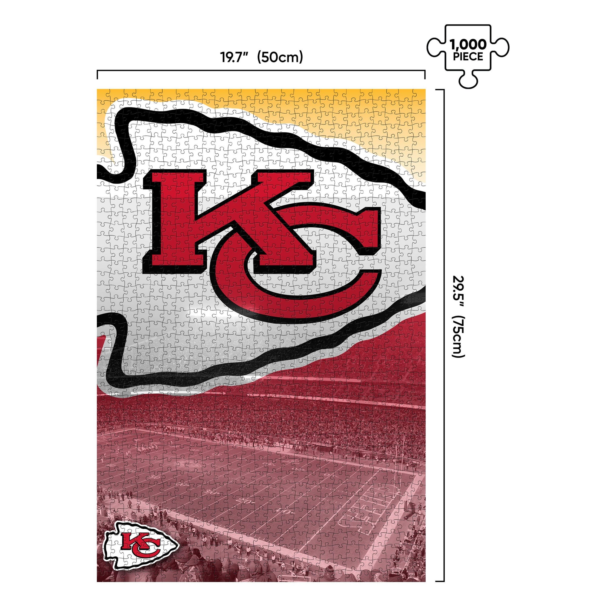 Kansas City Chiefs NFL 1000 Piece Jigsaw Puzzle PZLZ Stadium - Arrowhe