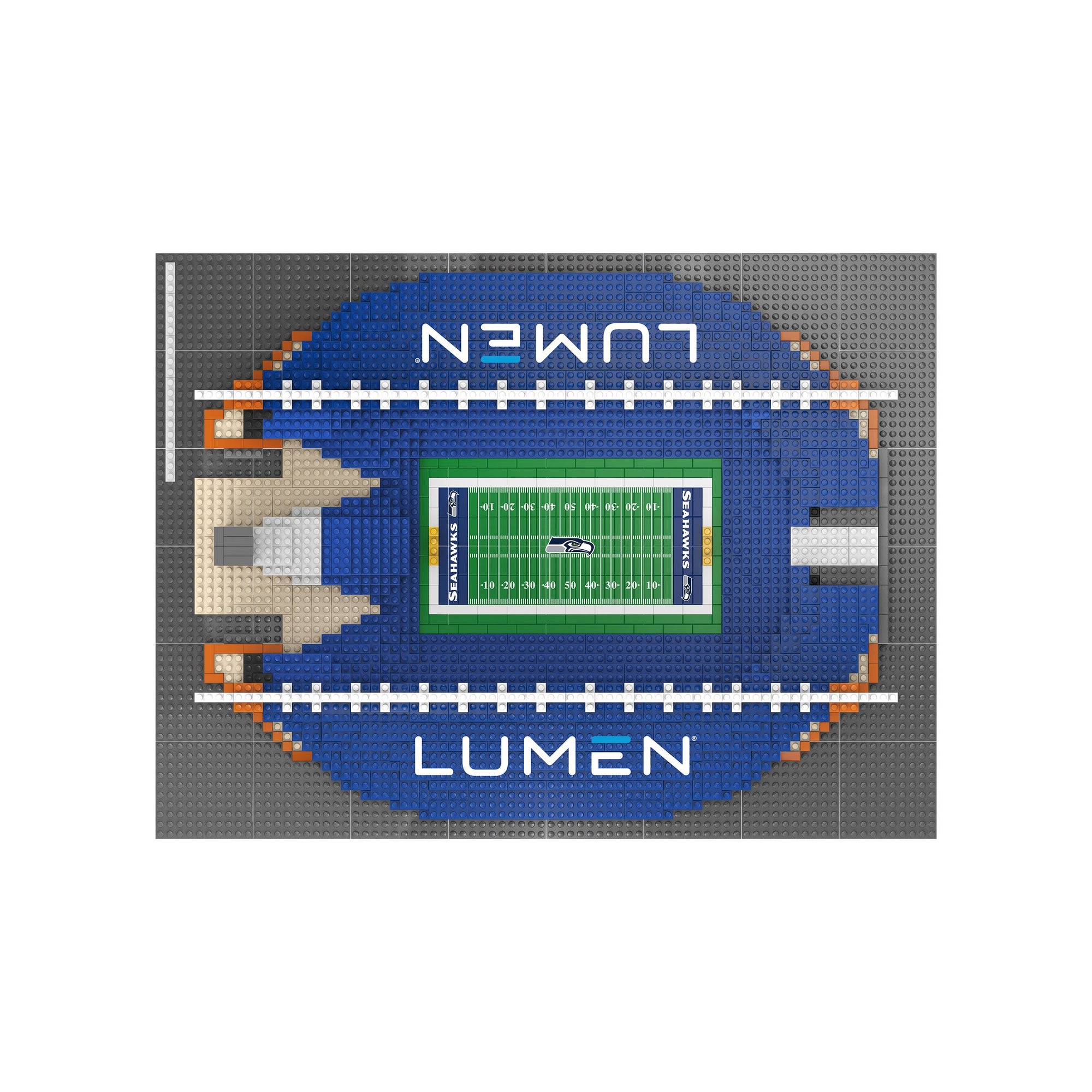 Seattle Seahawks NFL 3D BRXLZ Stadium Blocks Set
