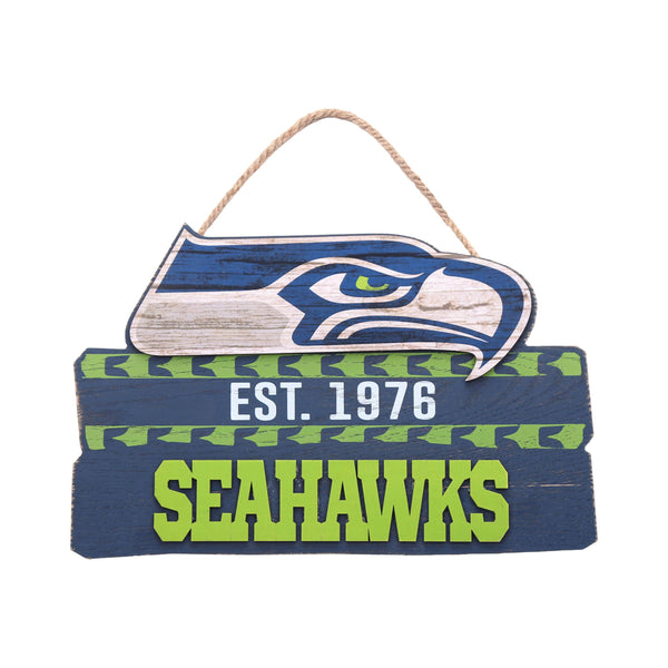 Seattle Seahawks NFL Wooden Die Cut Sign