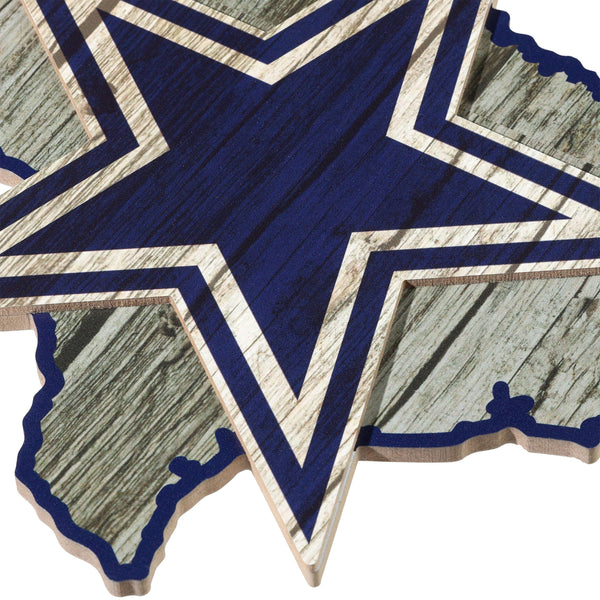 Dallas Cowboys NFL Wood State Sign