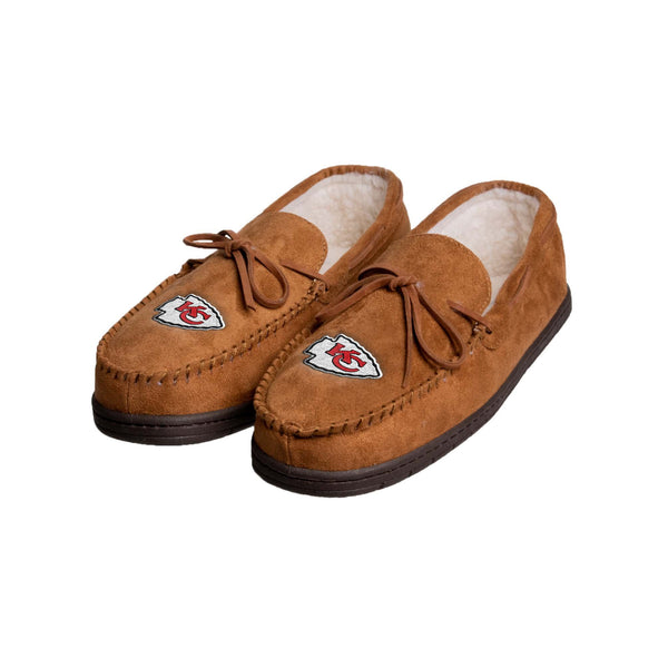 Kansas City Chiefs NFL Mens Moccasin Slippers (PREORDER - SHIPS LATE F