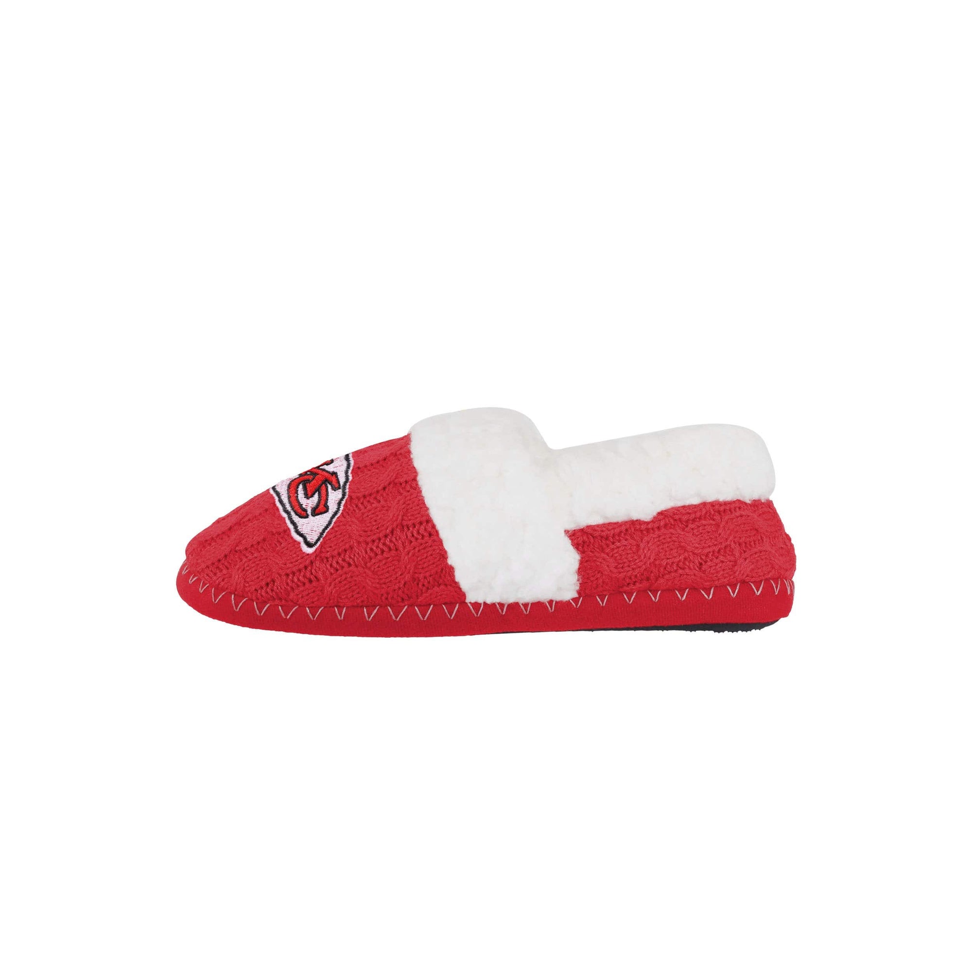 Kansas City Chiefs NFL Womens Team Color Fur Moccasin Slippers