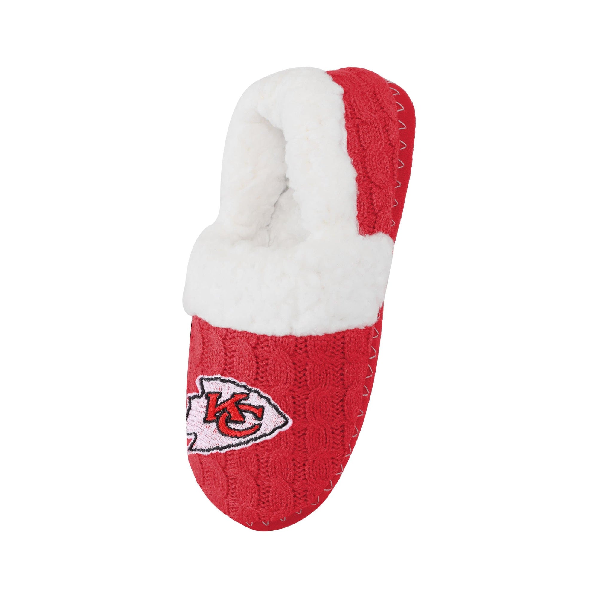 Kansas City Chiefs NFL Womens Team Color Fur Moccasin Slippers