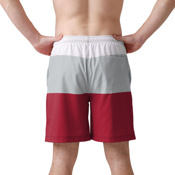 Alabama Crimson Tide NCAA Mens 3 Stripe Big Logo Swimming Trunks