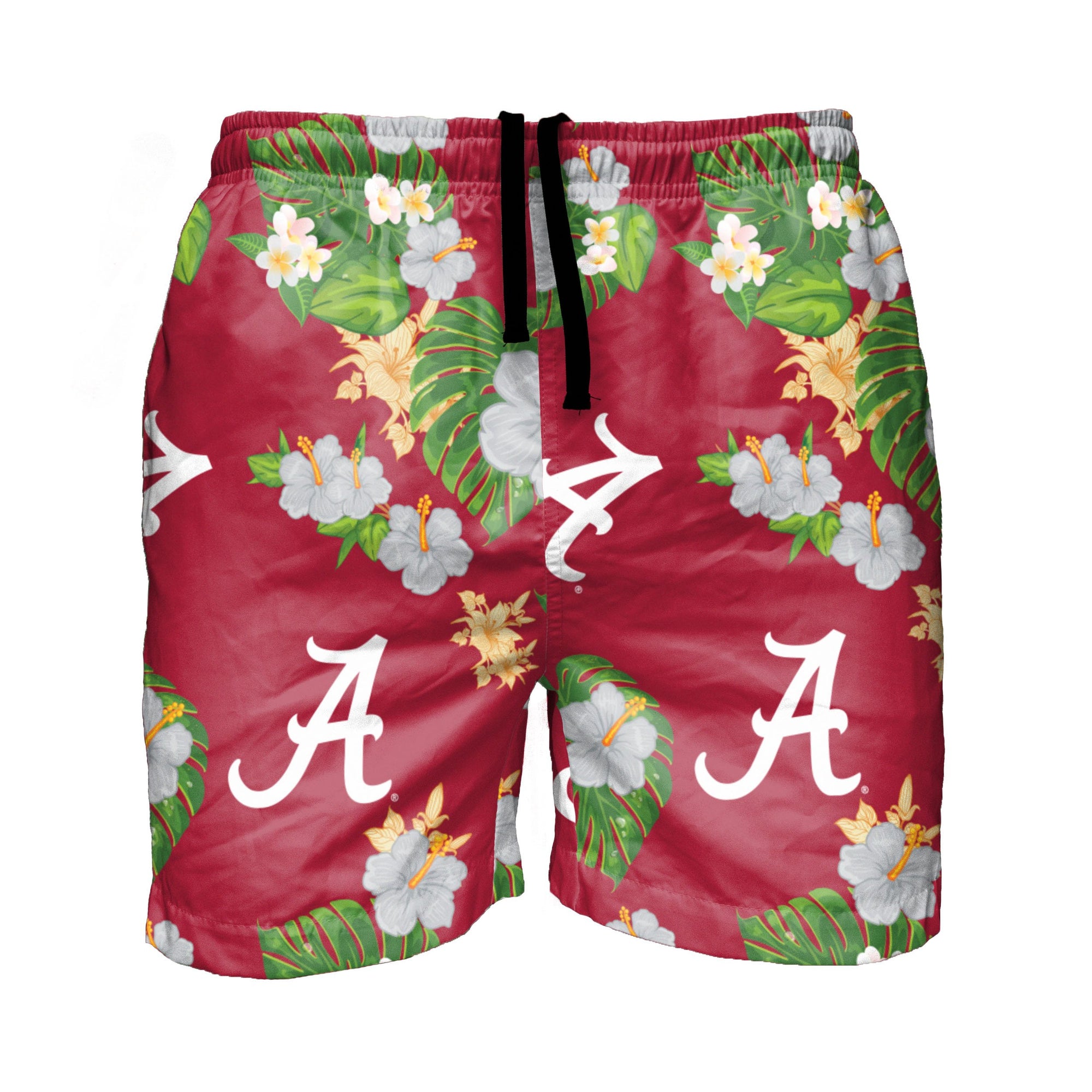 Alabama Crimson Tide NCAA Mens Floral Slim Fit 5.5" Swimming Suit Trun