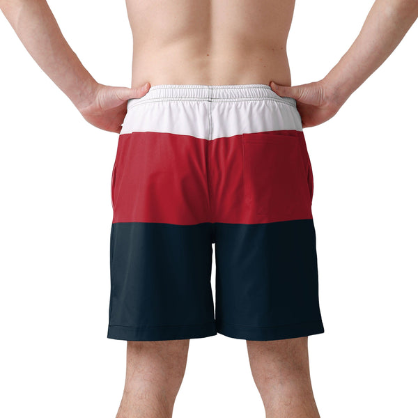 Houston Texans NFL Mens 3 Stripe Big Logo Swimming Trunks