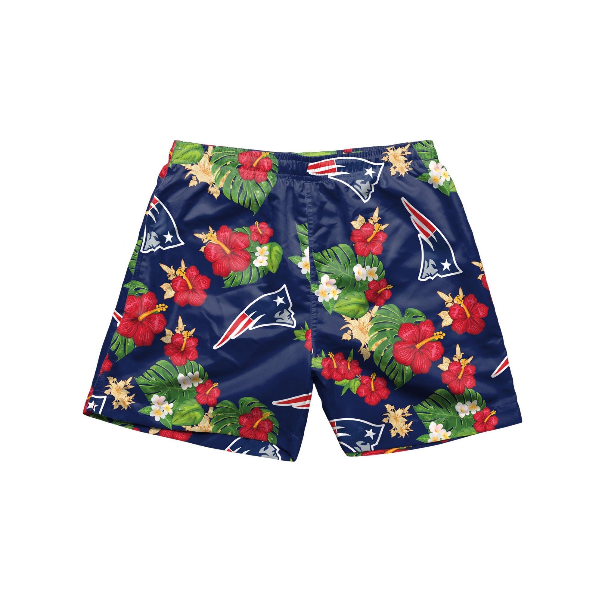 New England Patriots NFL Mens Floral Slim Fit 5.5" Swimming Suit Trunk