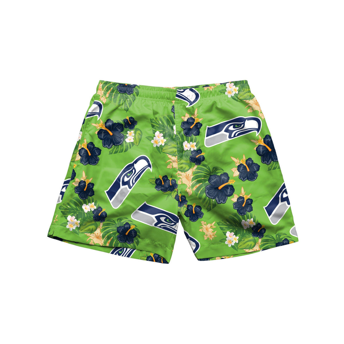 Seattle Seahawks NFL Mens Floral Slim Fit 5.5" Swimming Suit Trunks
