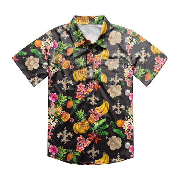 New Orleans Saints NFL Fruit Flair Mens Short Sleeve Polo Shirt