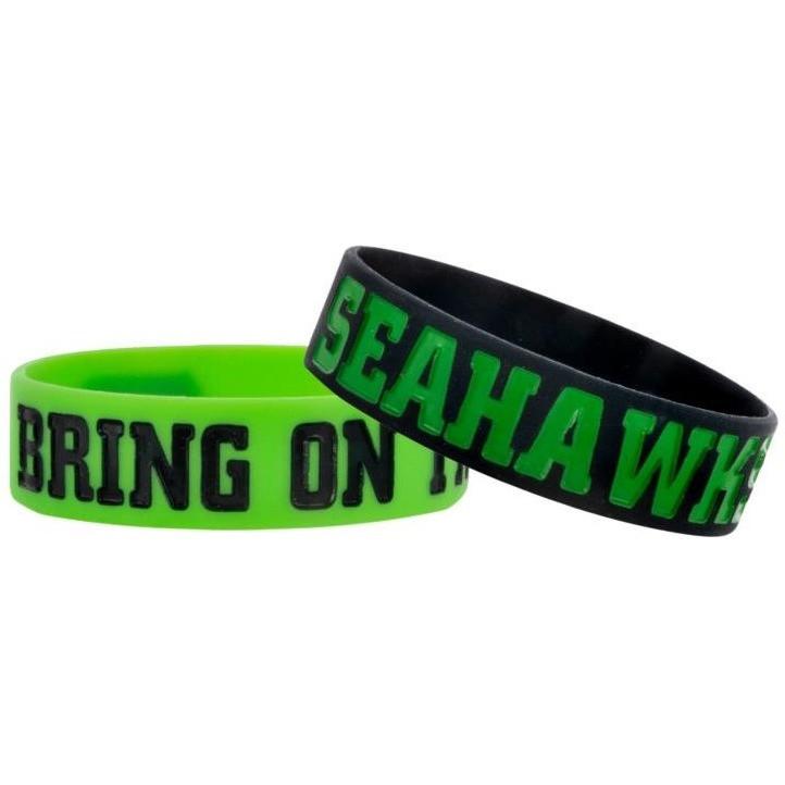Seattle Seahawks NFL Bulk Bandz Bracelet 2 Pack