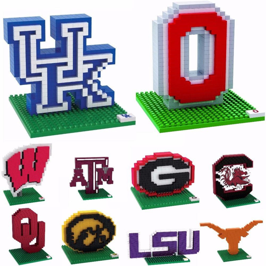 LSU Tigers NCAA 3D Brxlz Logo Puzzle Building Blocks Set